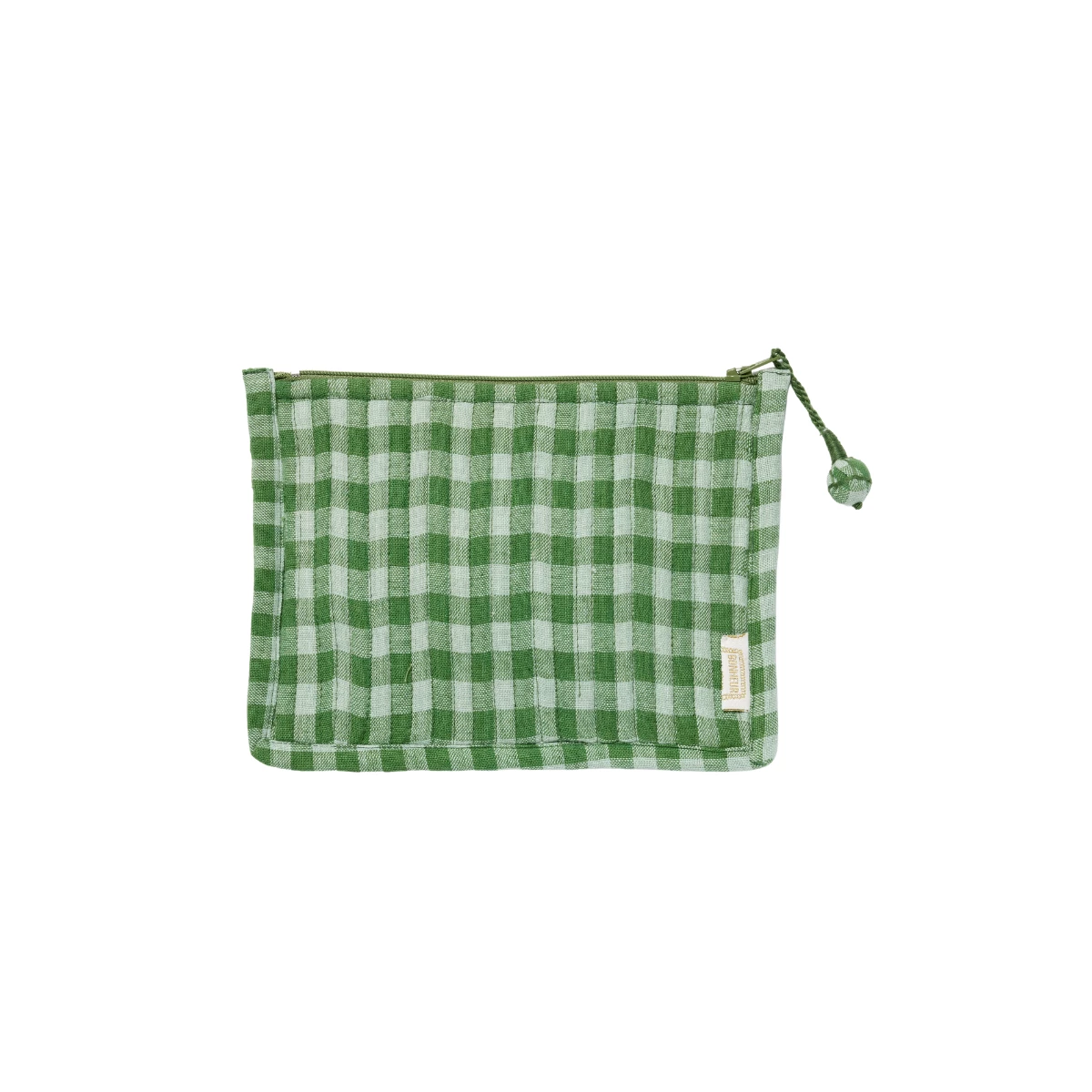 Bonheur Du Jour Small Pouch – Vichy Rose Terracotta Zip Bag – birds-nbees