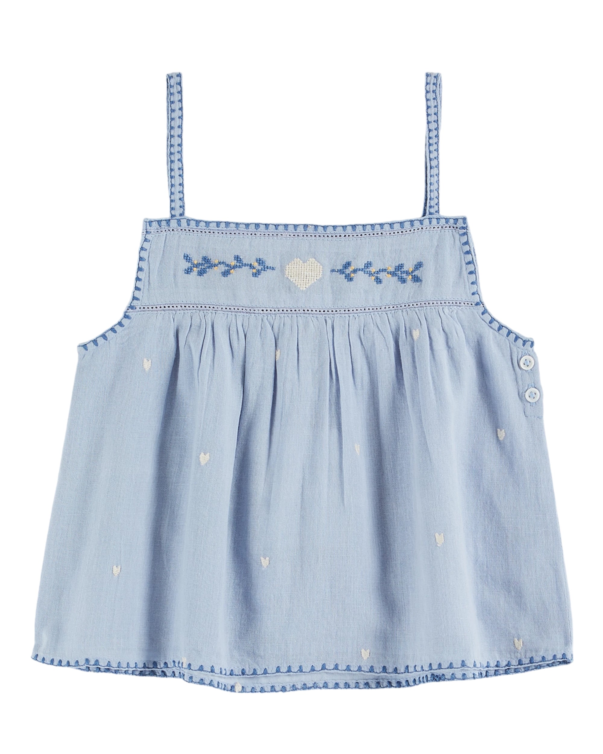 Emile et Ida Top Girl Bordered Heart Ecume – Cute & Stylish Girls ...