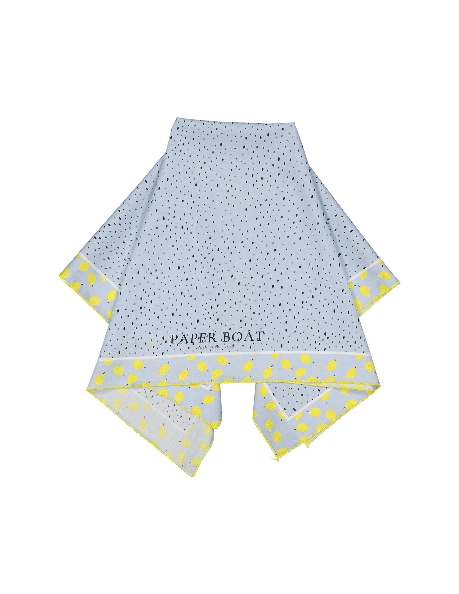Paper Boat Scarf - Drops Lemon | Bright & Fun Scarf for Kids – birds-nbees