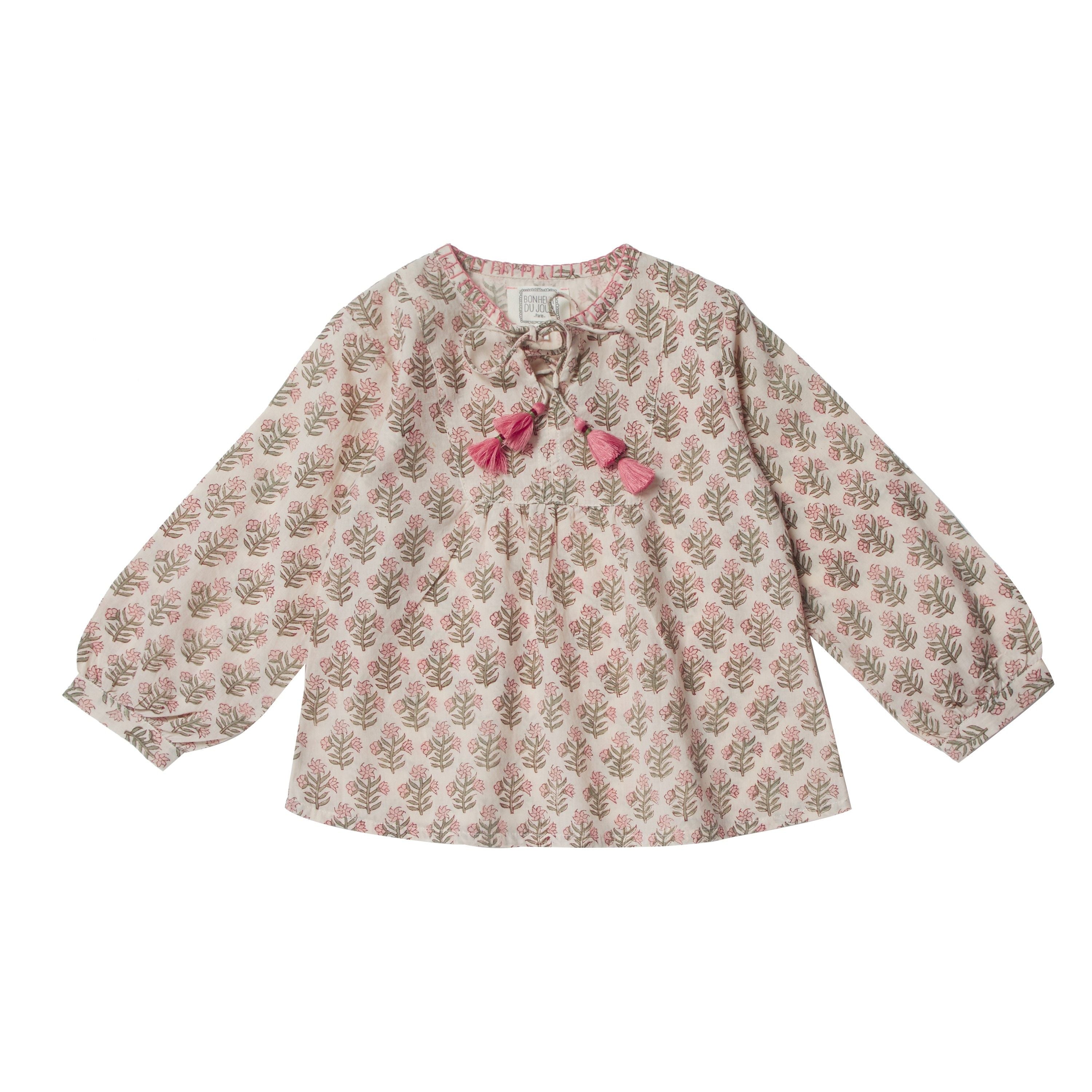 Blouse Girl Toscana Rose/Kaki - Stylish and Comfortable Blouse for ...